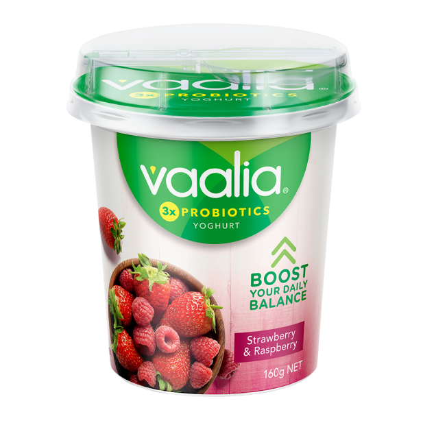 Vaalia Low Fat Strawberry & Raspberry Yoghurt 160g » Lactalis Foodservice